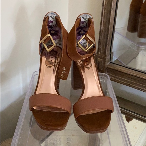 Ted Baker | Shoes | Ted Baker Lorno Leather Block Heel Sandals | Poshmark